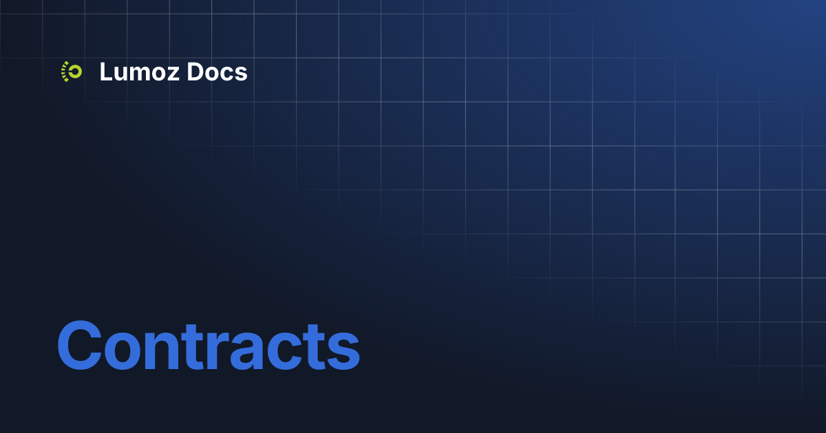 Contracts | Lumoz Docs
